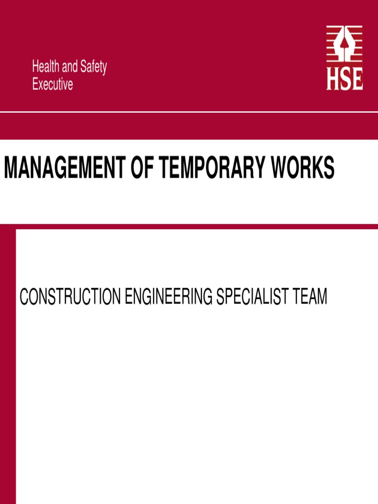 Temporary Works Management | PDF | General Contractor | Engineering
