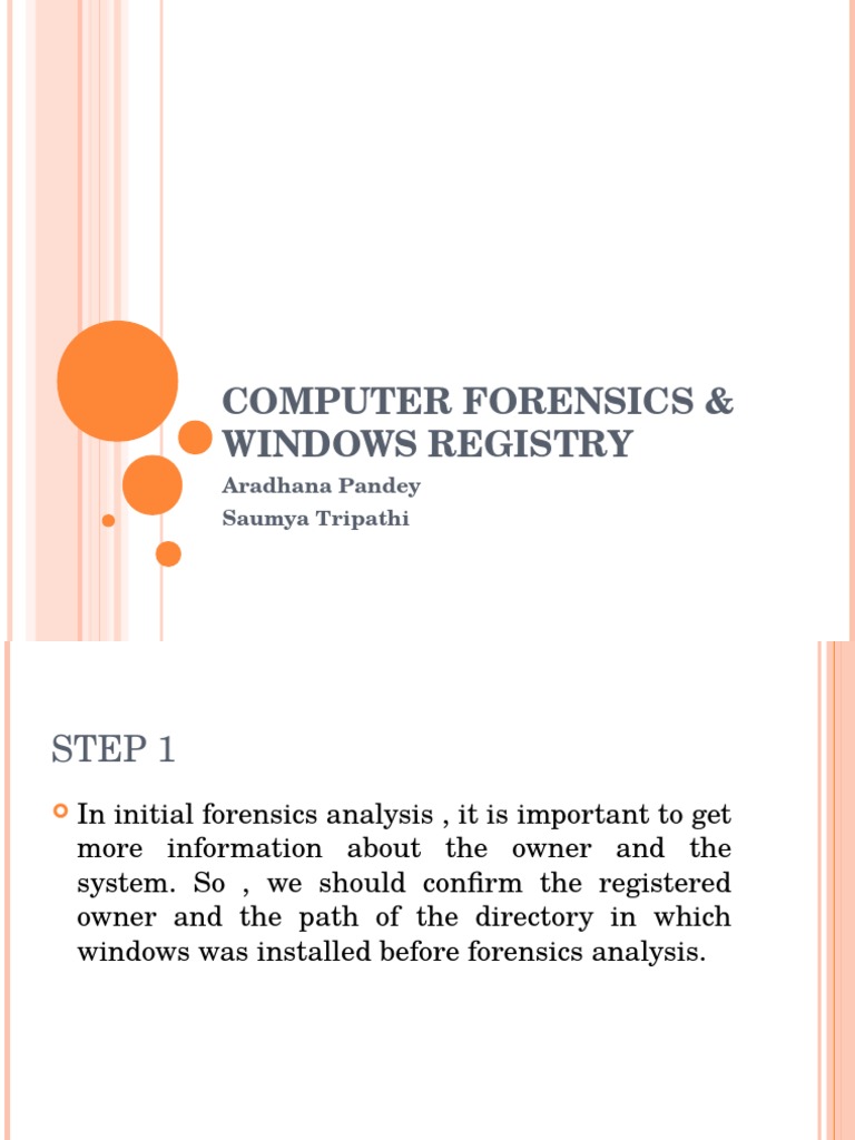 Windows Registry Forensics Overview | PDF | Windows Registry ...