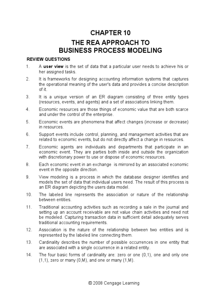 Chapter 10 The Rea Approach To Business Process Modeling | PDF ...