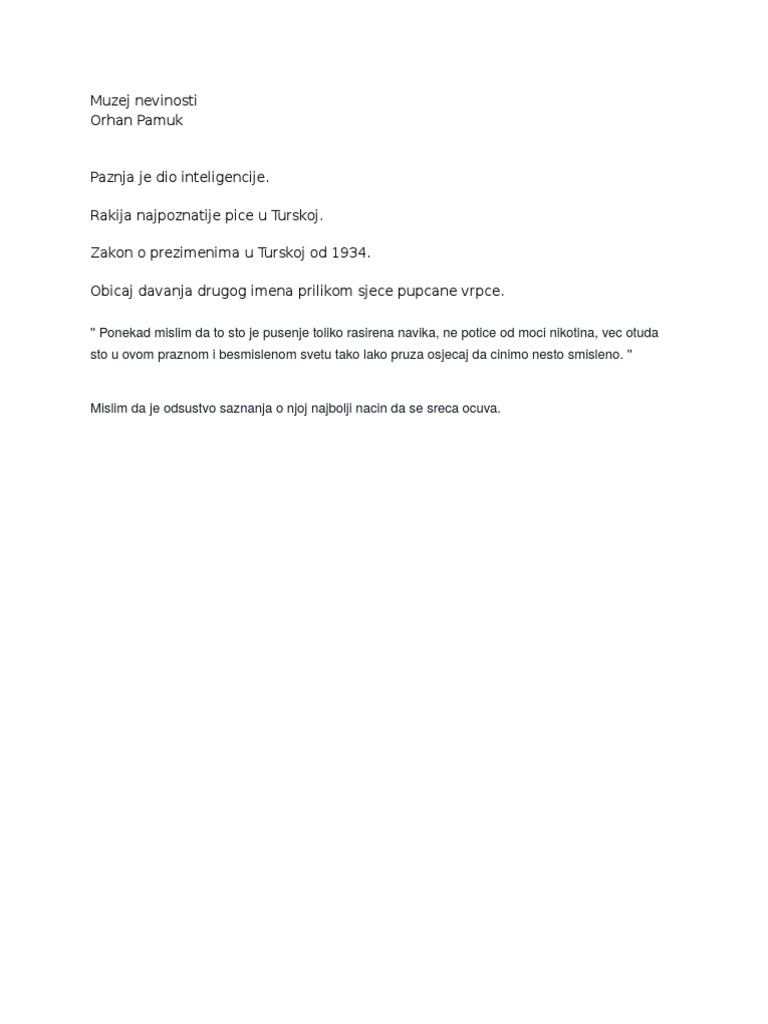 Muzej Nevinosti | PDF