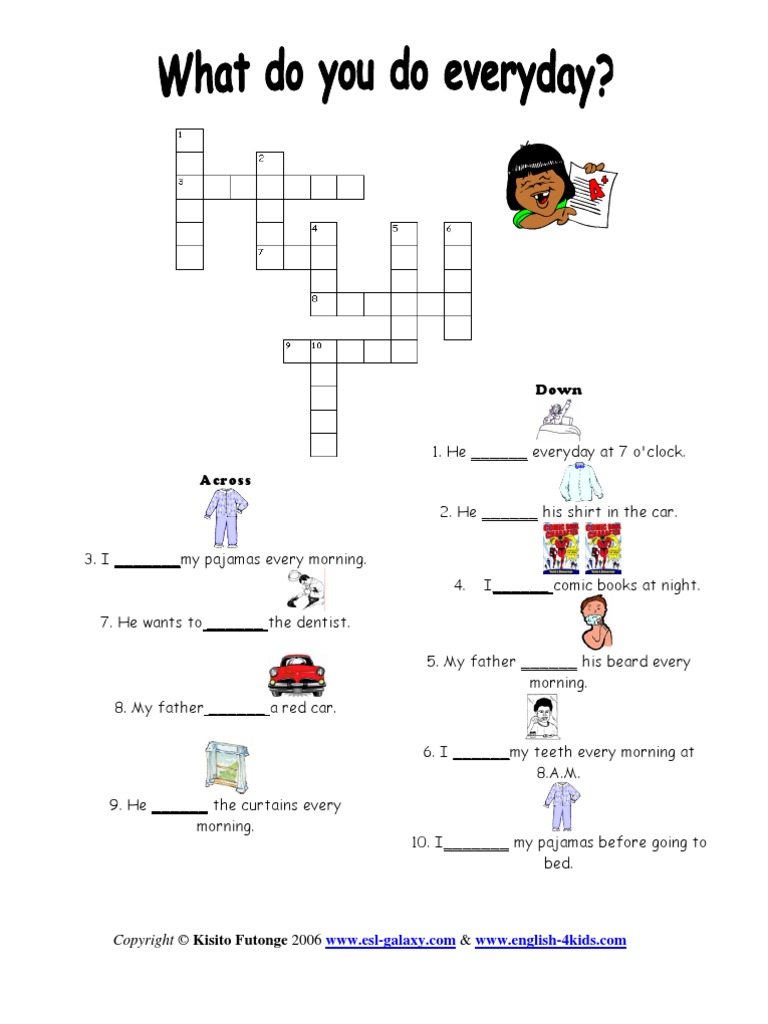 Daily Routine Crosswords | PDF