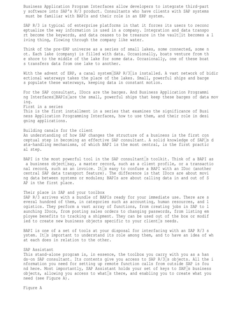 Bapi | Download Free PDF | Sap Se | Application Programming Interface