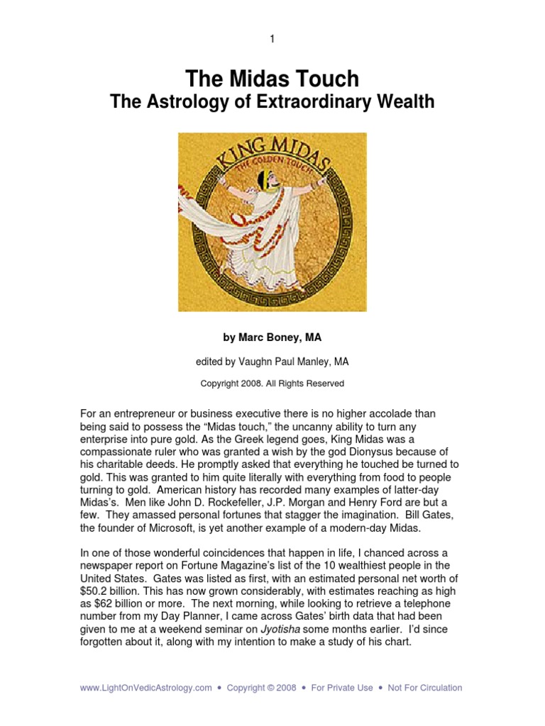 A8 The Midas Touch S | PDF | Planets In Astrology | Hindu Astrology