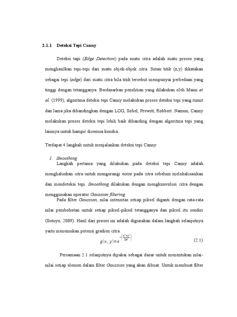 Deteksi Tepi Canny | PDF