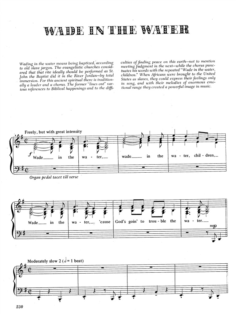 Wade in The Water | PDF