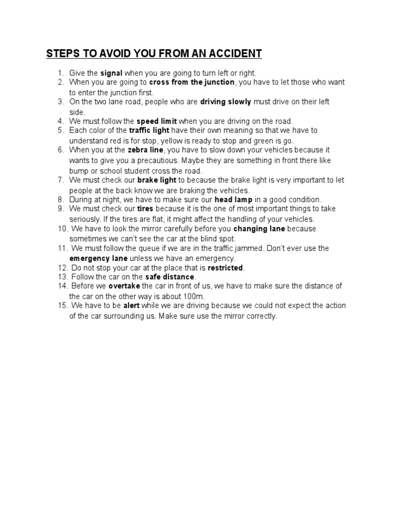 Accident Prevention Driving Tips | PDF