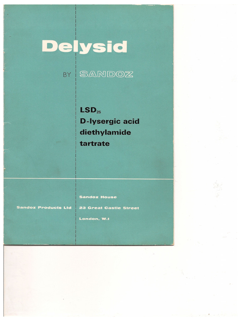 Delysid by Sandoz (1964) | PDF