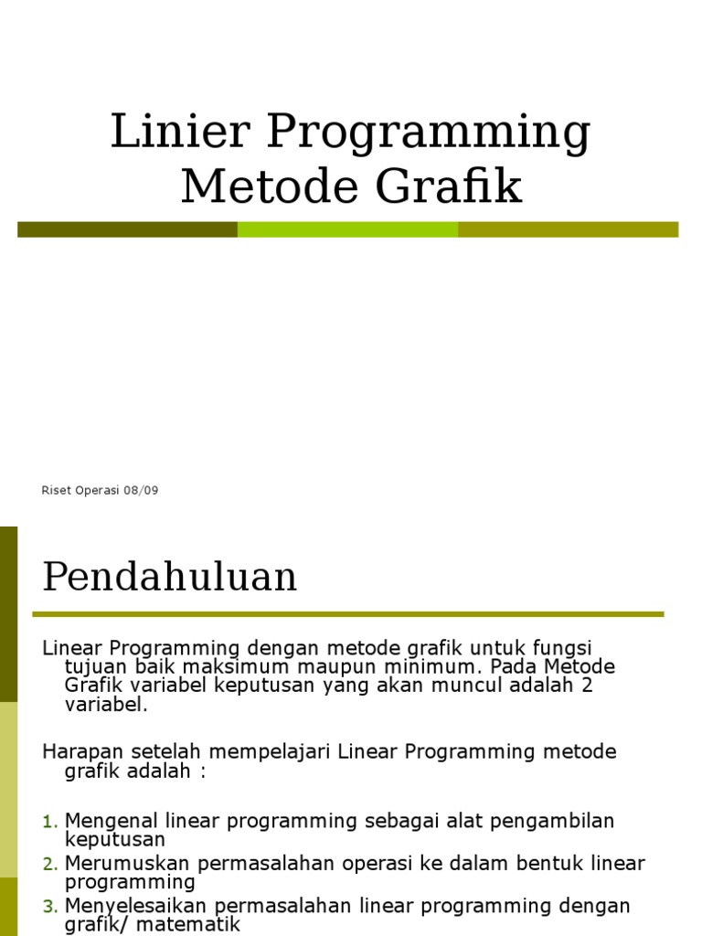 Linier Programing Grafik | PDF