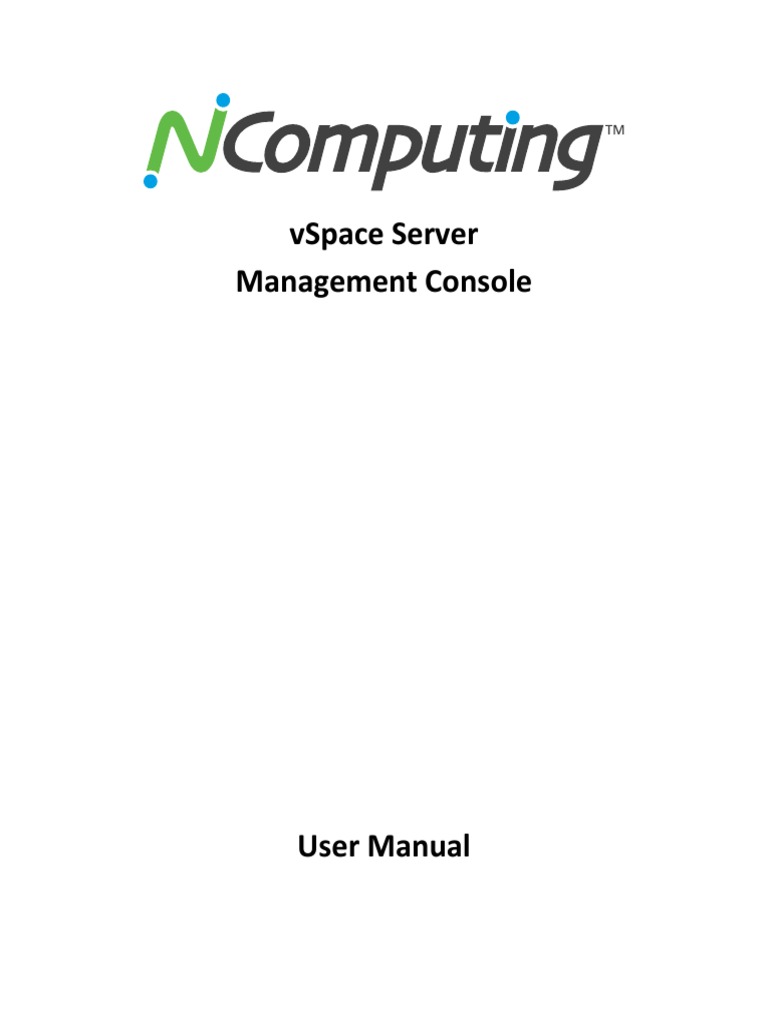 Ncomputing VSpace Server Management Console User Manual | PDF | Ip Address | Command Line Interface