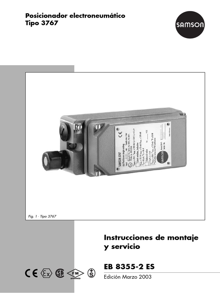 Manual de Posicionador 3767 | PDF | Tornillo | Presión