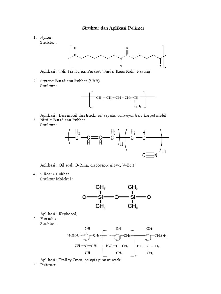 Tugas Struktur Dan Aplikasi Polimer | PDF