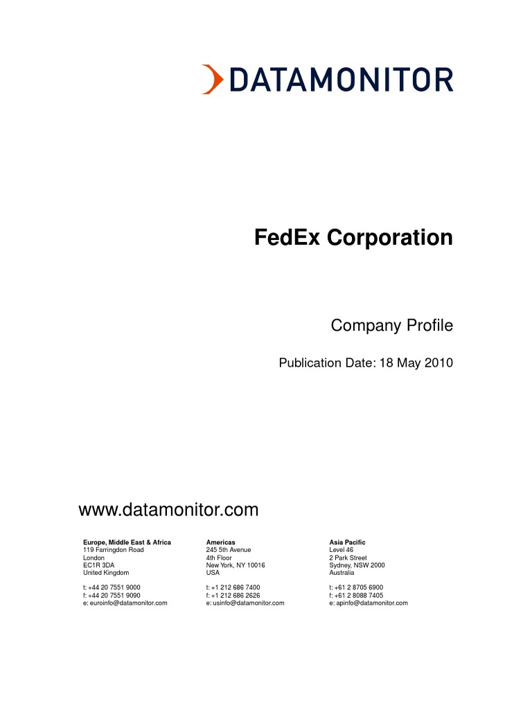 FEDEX Swot Analysis | PDF | Fed Ex | Mail