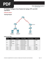 Lab 5a - Configuring Syslog and NTP: Topology | PDF | Router (Computing) | Computer Network