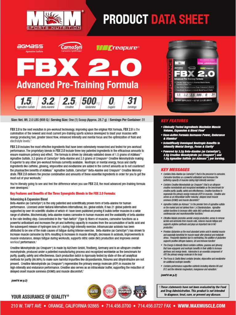 Max Muscle FBX 2.0 | PDF