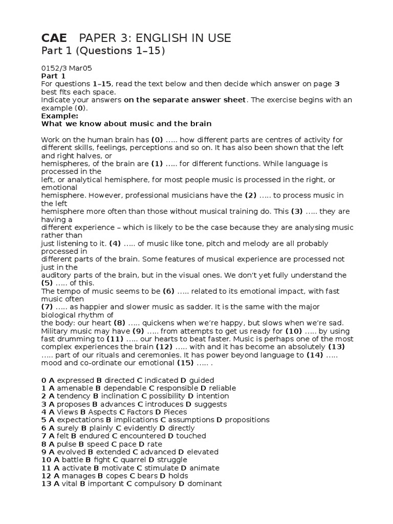 Cae Paper 3 | PDF | Mosquito | Pitch (Music)