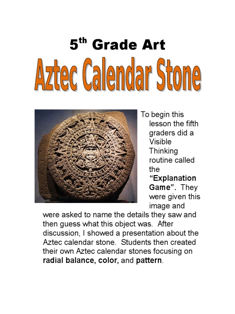 5 - Aztec Calendar Stone Write-Up | PDF | Social Science | Art