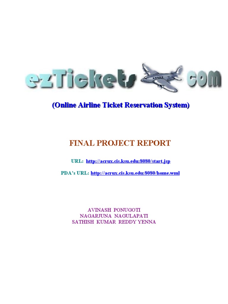 Online Airline Ticket Reservation System | PDF | Java Servlet | Websites Online Airline Ticket Reservation System | PDF | Java Servlet | Websites