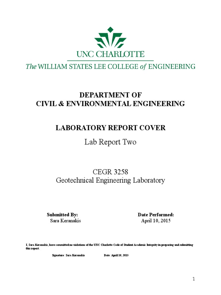 GeoTech Lab Report Two | Materials | Nature | Free 30-day Trial | Scribd