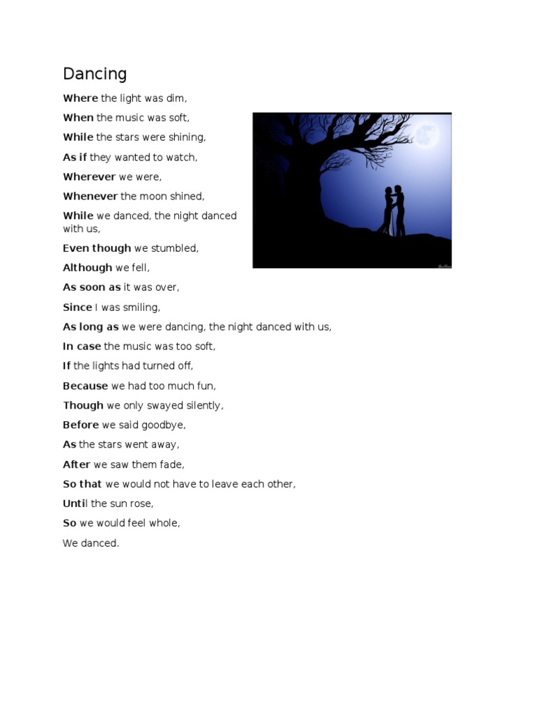 Dancing - A Poem | PDF | Poetry | Classics