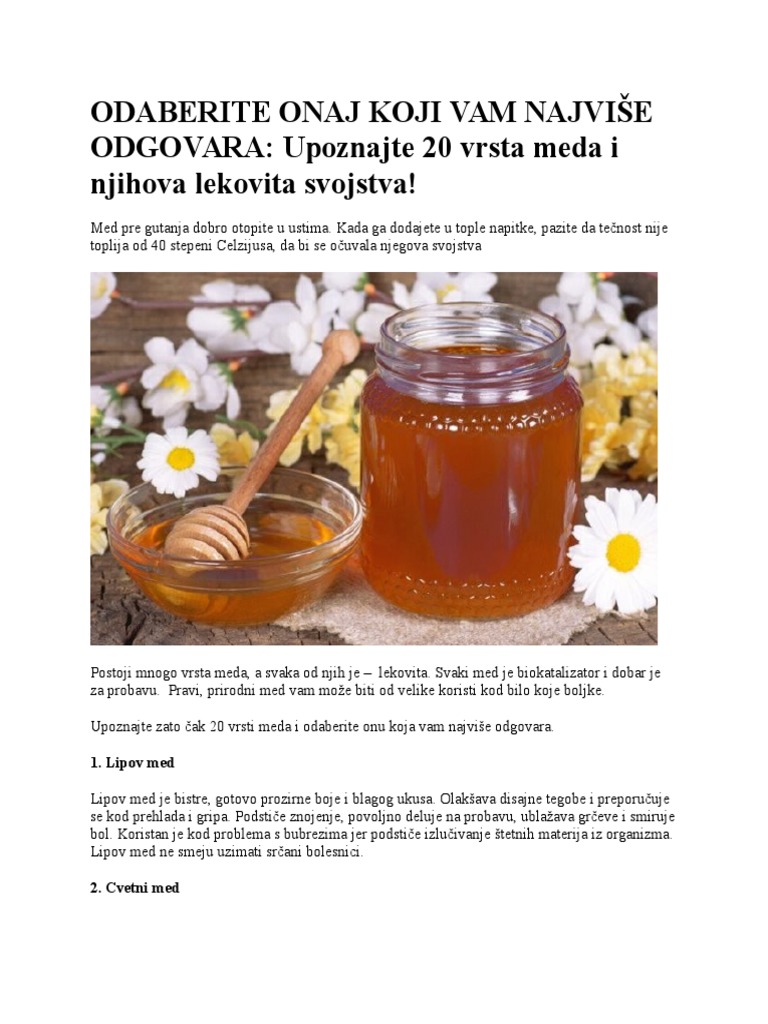 Med - Vrste | PDF