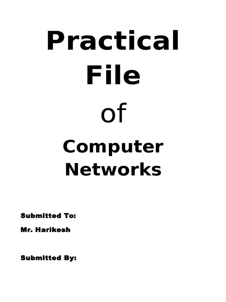 Practical File of Computer Networks | PDF | Network Topology | Coaxial ...
