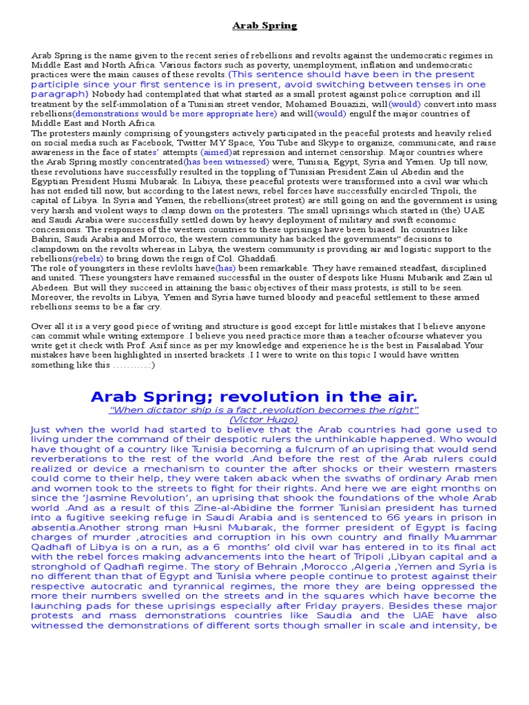 Arab Spring Revolution in The Air | Download Free PDF | Arab Spring ...