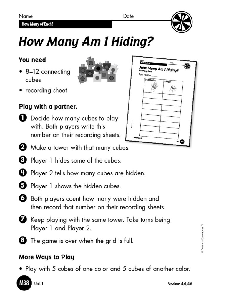 How Many Am I Hiding?: You Need | PDF | Games & Activities | Home & Garden