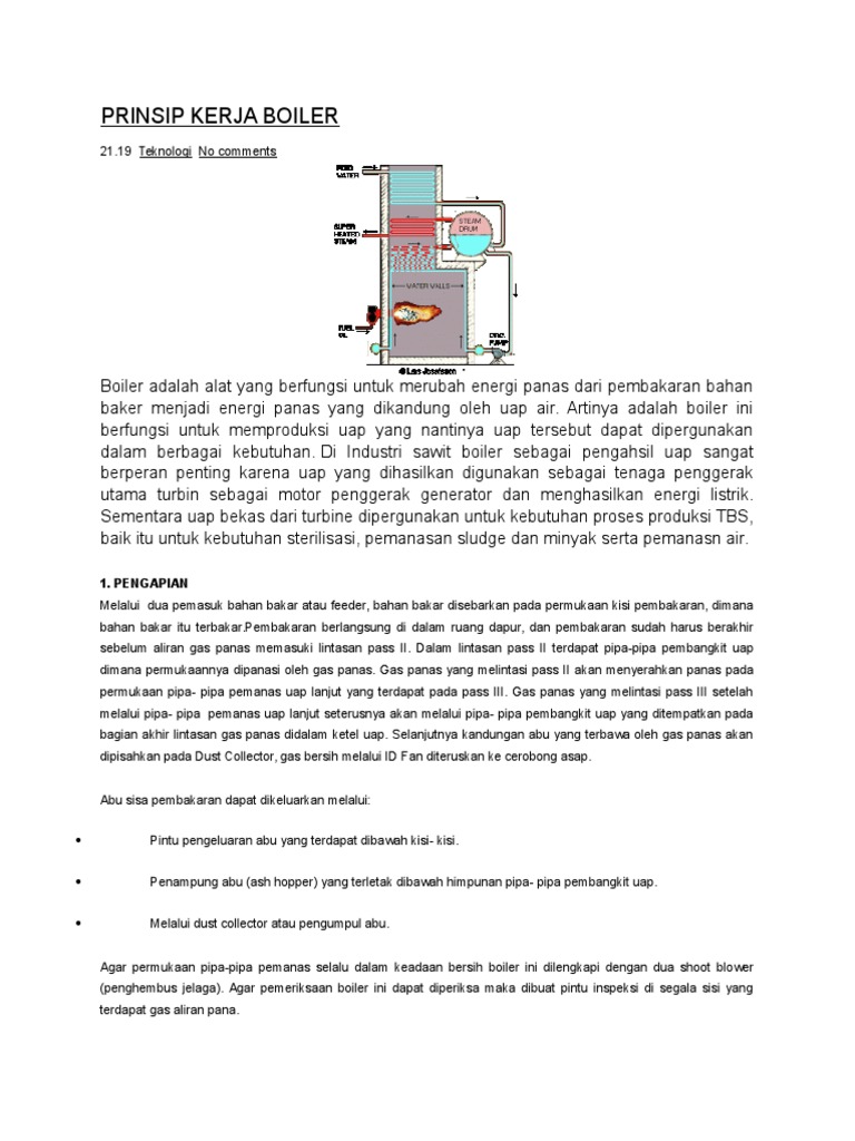 Prinsip Kerja Boiler | PDF | Griya & Taman | Sains & Matematika
