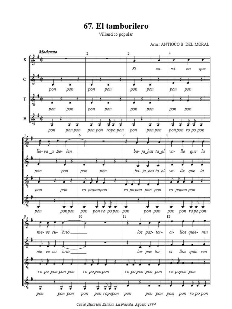El Tamborilero Partitura | PDF | Loisirs