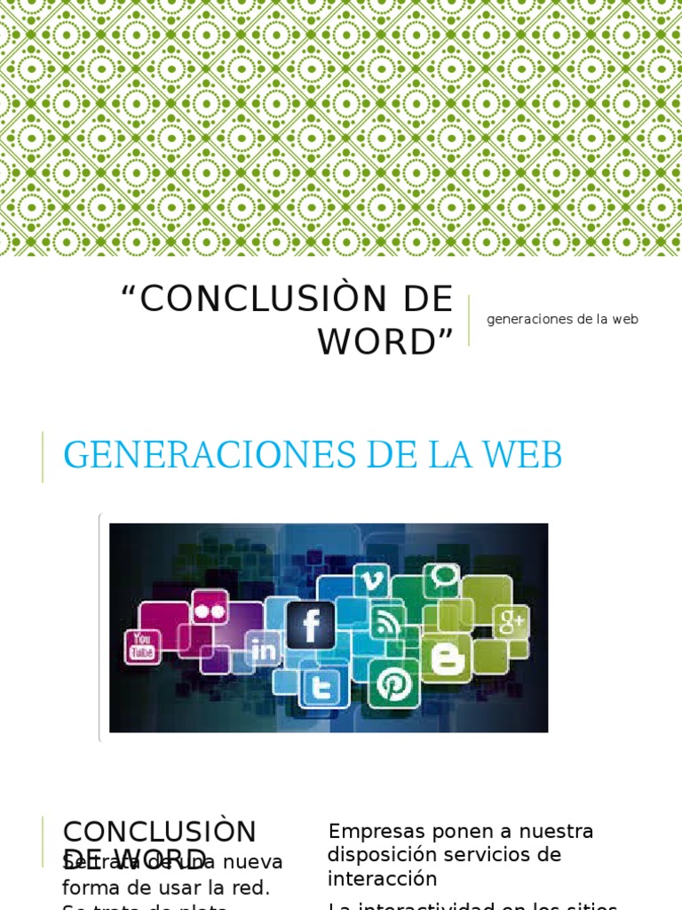 Conclusiòn de Word | PDF | Página web | Red mundial