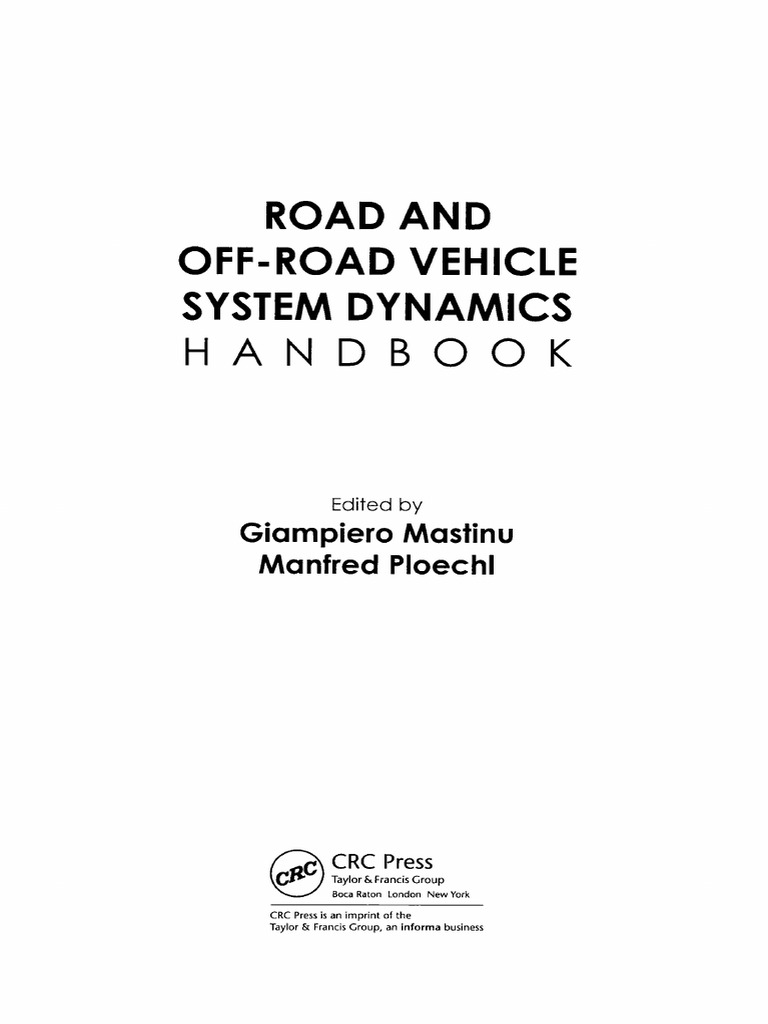 Road and Off-Road Vehicle Dynamics Handbook | PDF | Suspension (Vehicle ...