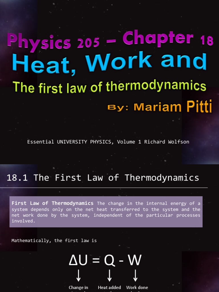 First Law of Thermodynamics | PDF | Temperature | Heat