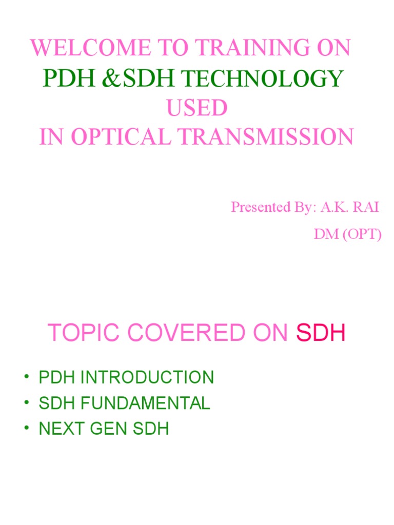 PDH SDH Presentation 1 | PDF | Telecommunications Infrastructure ...