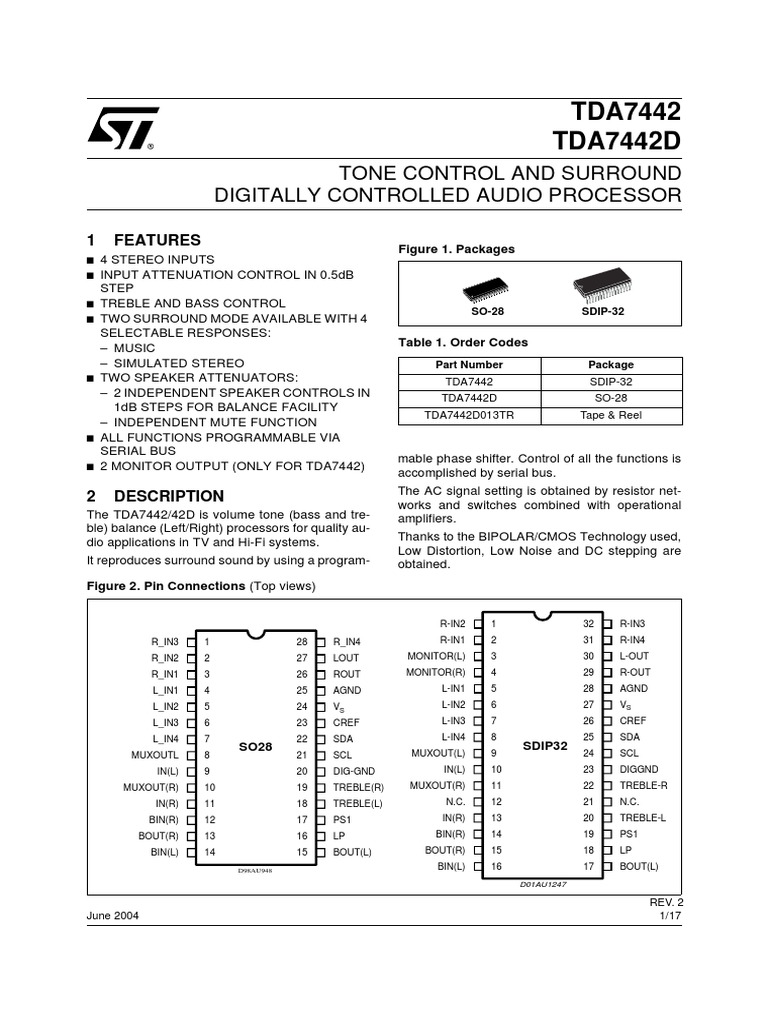 Tda 7442 | Telecommunications Engineering | Electrical Engineering