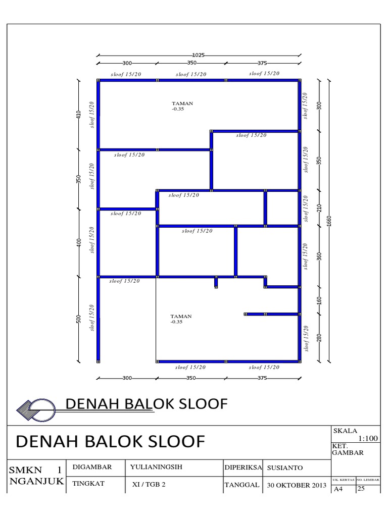 25.denah Balok Sloof | PDF