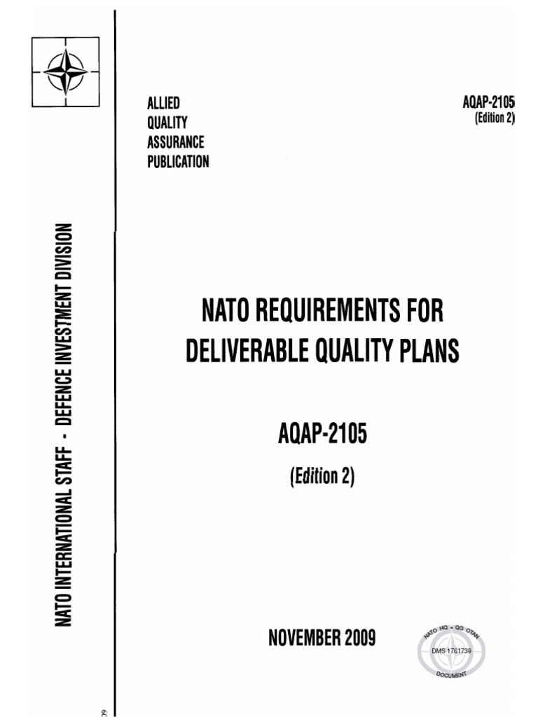 Aqap 2105e | Quality Assurance | Quality (Business)