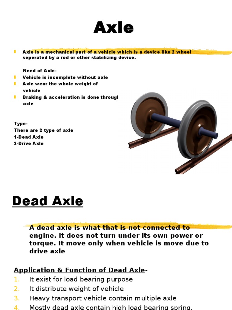 Axle | PDF | Axle | Wheeled Vehicles