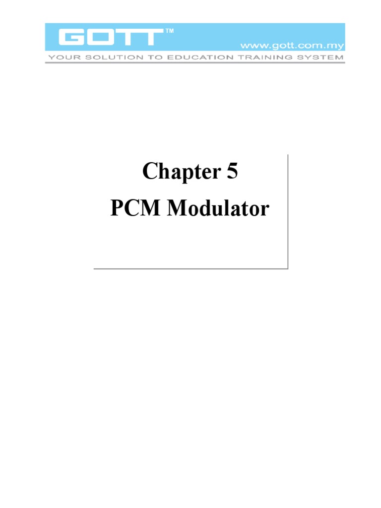 Chapter 5 Pcm Mod Pdf Sampling Signal Processing Modulation