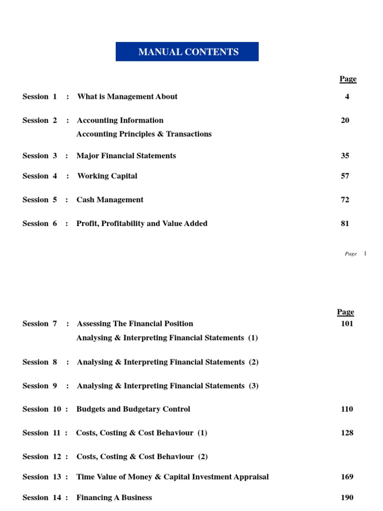 FAM Support Material | PDF | Working Capital | Debits And Credits