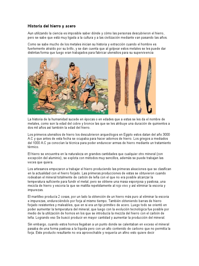 Historia Del Hierro | PDF | Hierro | Edad de Hierro