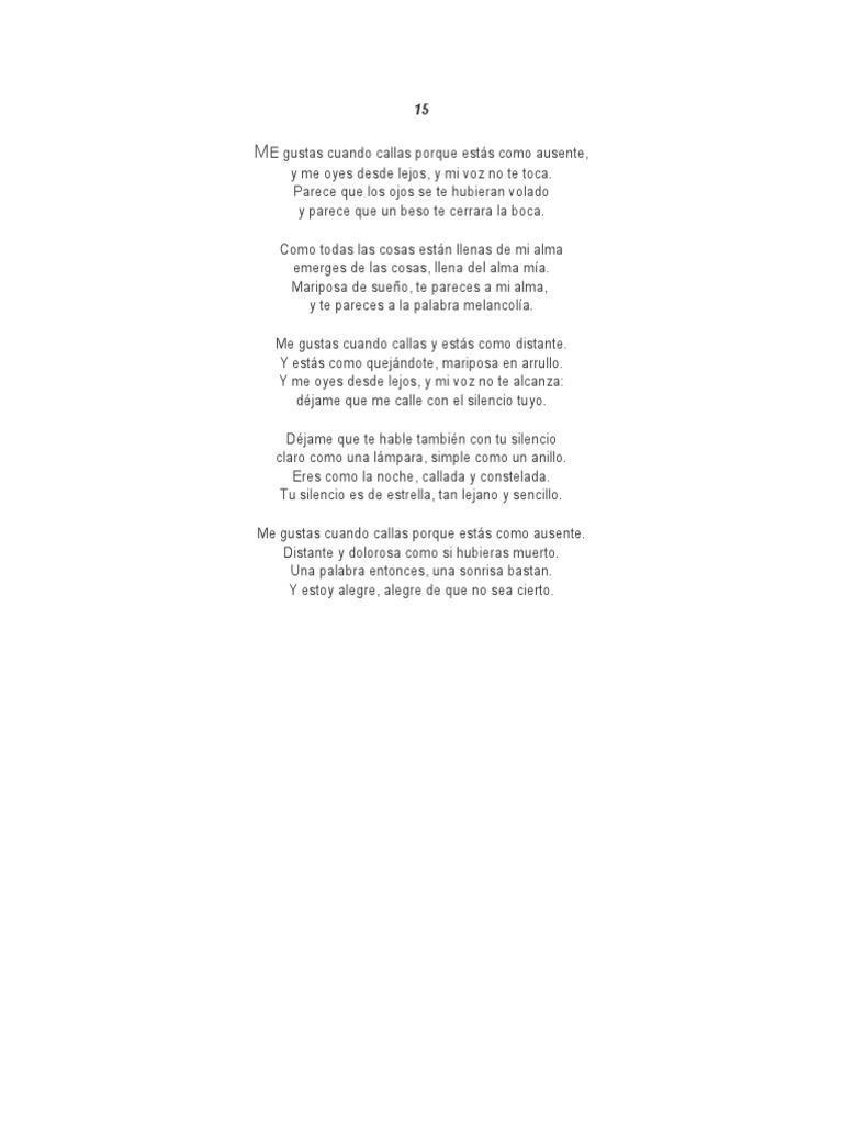 Poema 15 de Neruda | PDF