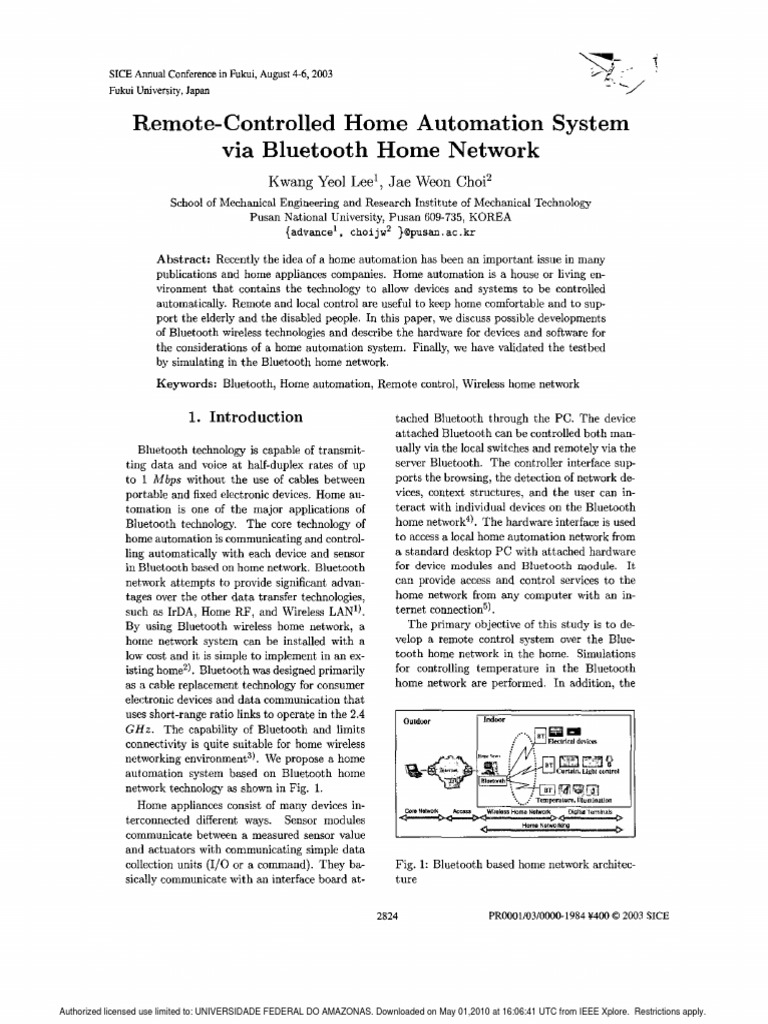 Remote-Controlled Home Automation System Via Bluetooth Home Network ...