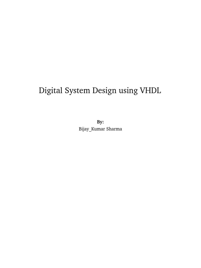 Digital System Design Using VHDL 8.2 | PDF | Integrated Circuit | Field ...