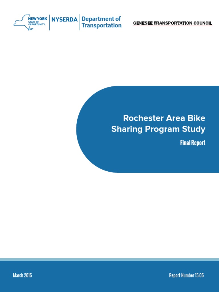 Rochester Bike Sharing Program Study | PDF | Business | Transport