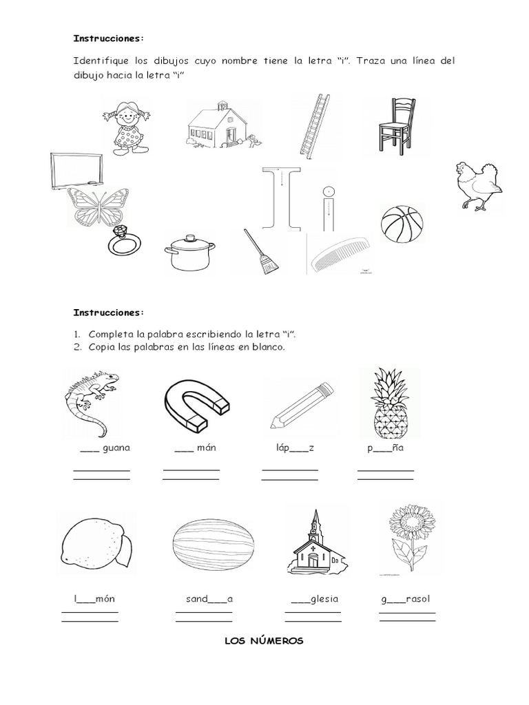 Actividades de Letras y Números | PDF