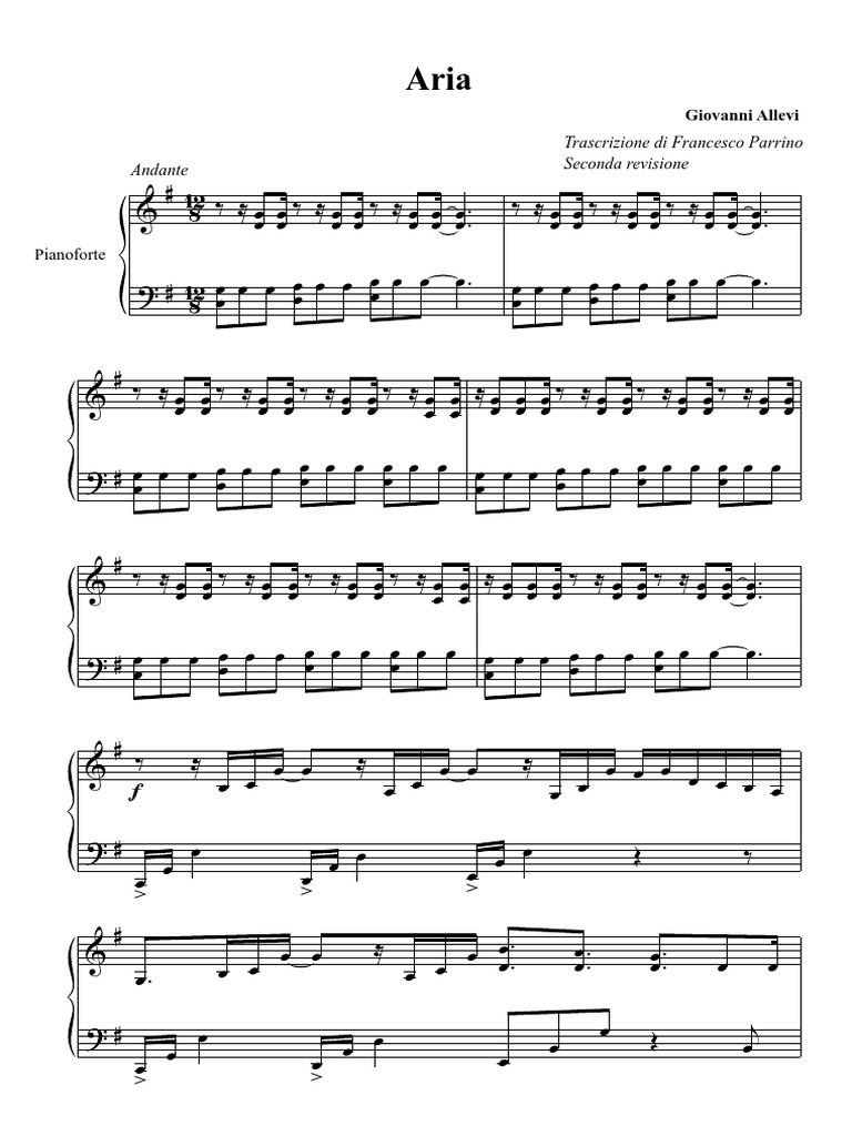 Giovanni Allevi Aria Piano | PDF | Instruments clavier