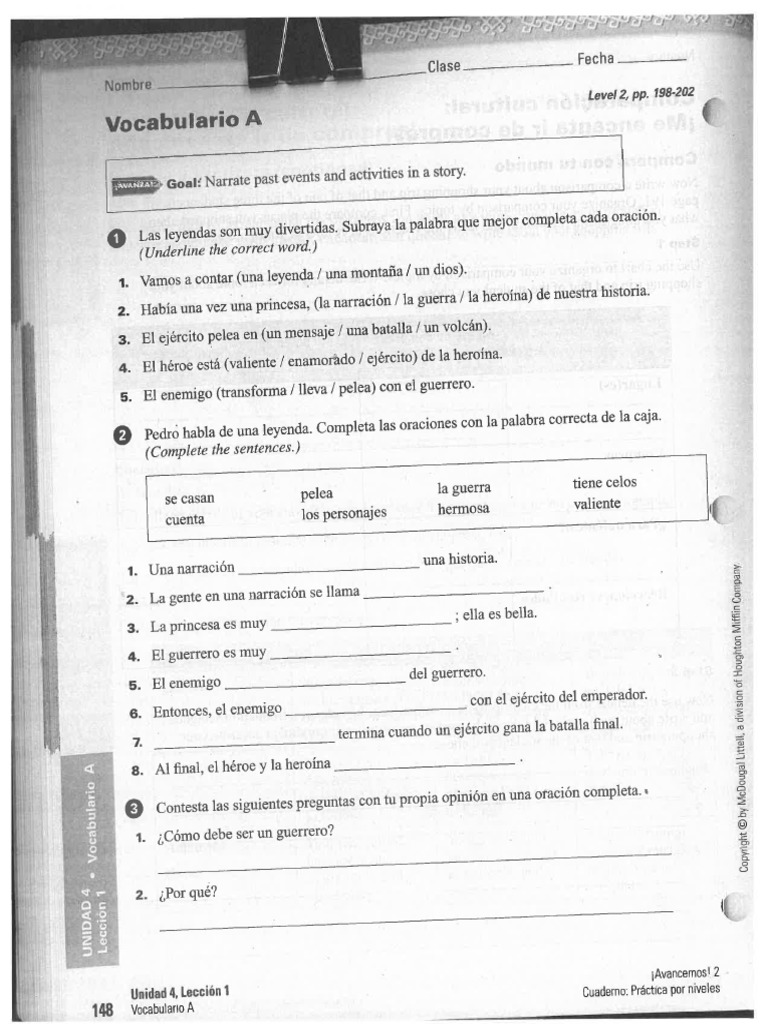 Unit 4 Lesson 1 Ws | PDF