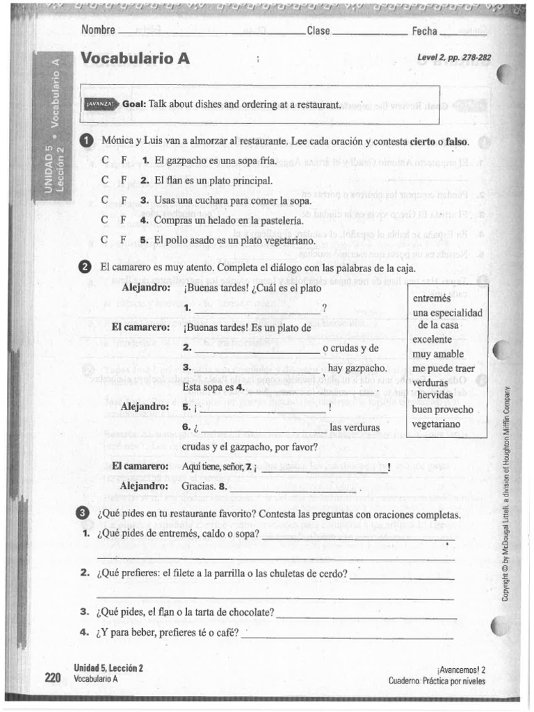 Unit 5 Lesson 2 Ws | PDF