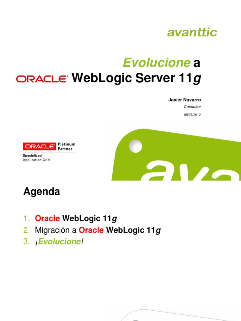 Webinar Evolucionar A Weblogic | PDF | Arquitectura orientada a Servicios | Plataforma Java