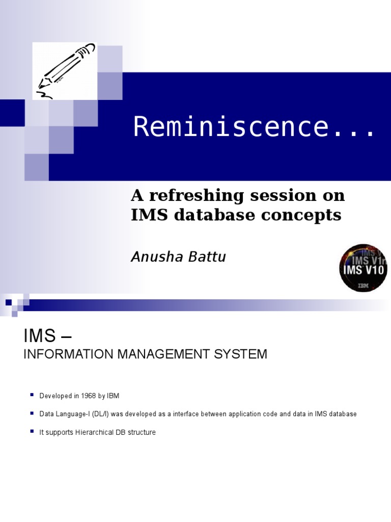 Reminiscence IMS Session | PDF | Database Index | Databases